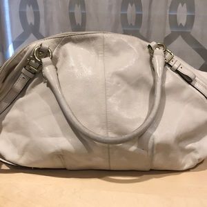 Coach | Bags | Coach Cream Colored Leather Handbag | Poshmark